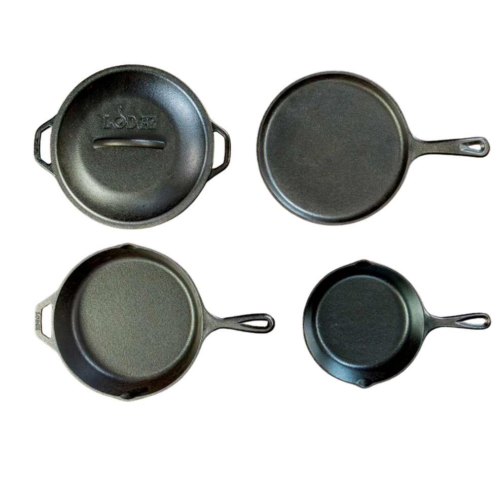 Lodge 5 Piece Cast Iron Set – Patio Chef